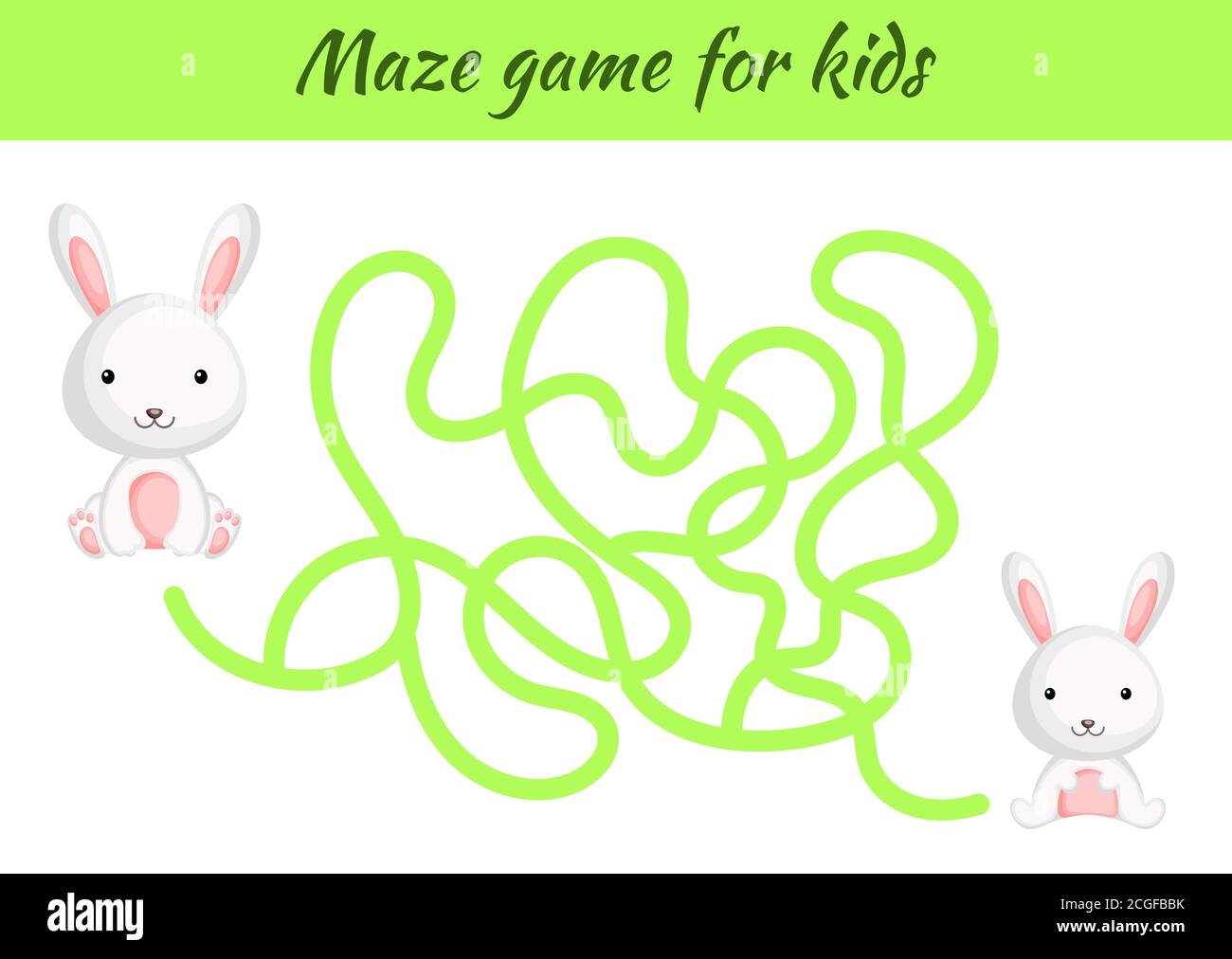 Funny maze or labyrinth game for kids. Help mother find path to baby ...