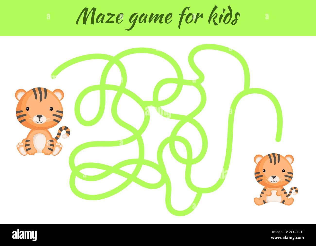 Funny maze or labyrinth game for kids. Help mother find path to baby ...