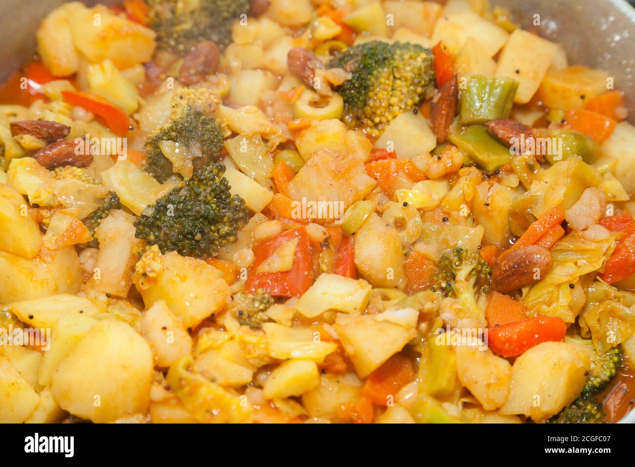 Closeup of Indian vegetable dish sabzi Stock Photo - Alamy