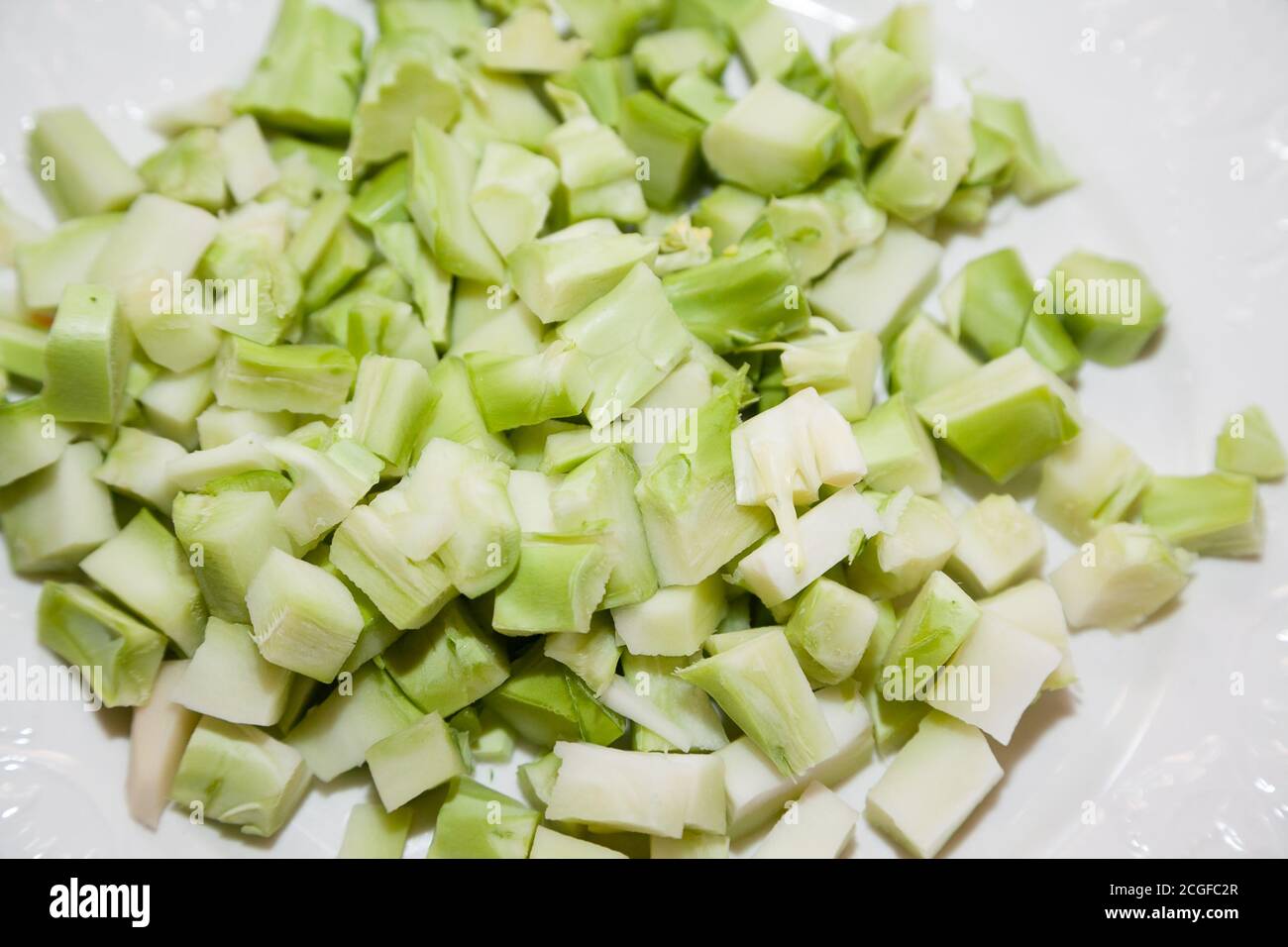Closeup of cut broccoli stems Stock Photo - Alamy