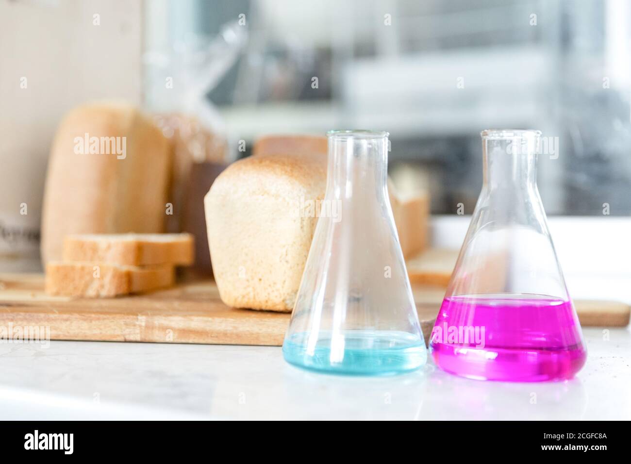 Chemical flasks for analysis of quality of bread and baking products ...