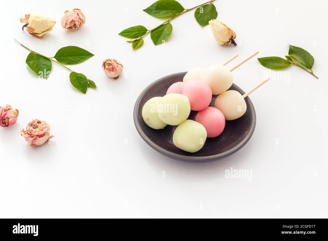 Japanese traditional sweets - dumpling rice cake, close up Stock Photo ...