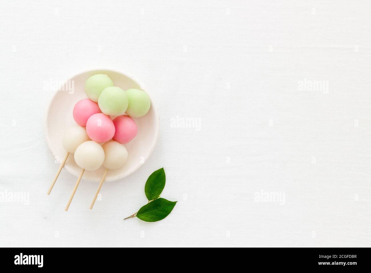 Japanese traditional sweets - dumpling rice cake, top view Stock Photo ...