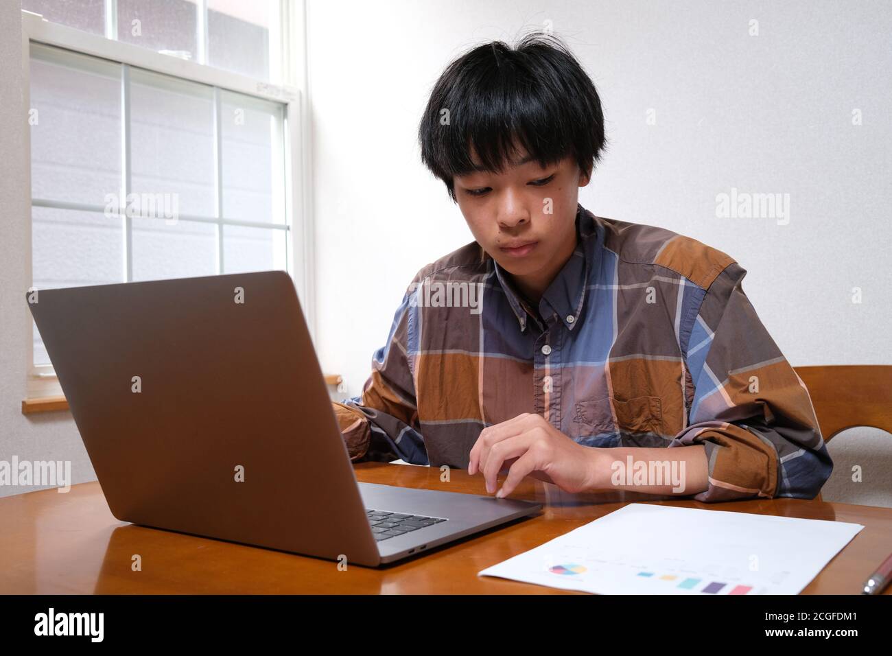 Asian office telework hi-res stock photography and images - Alamy