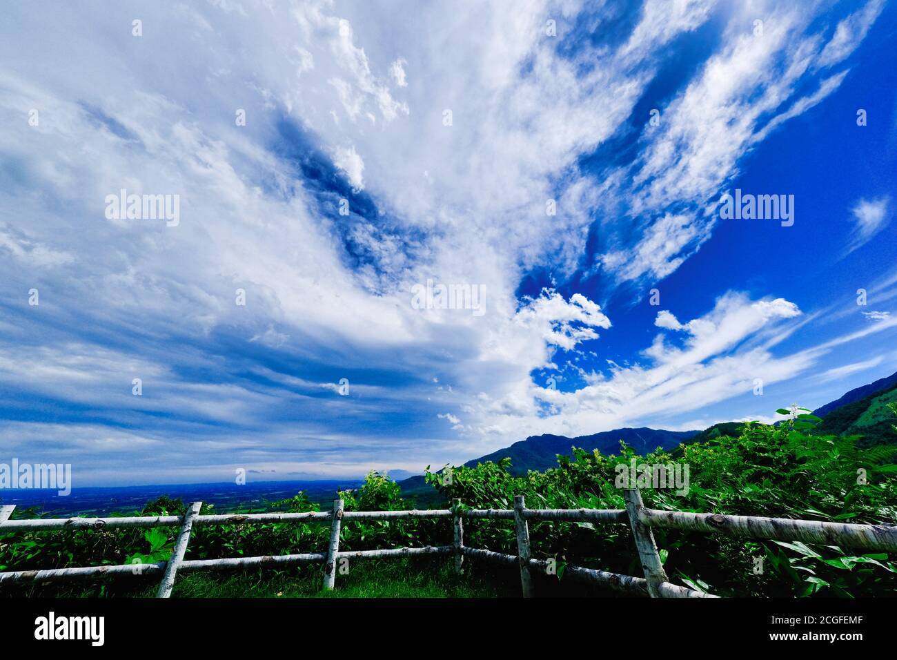 Blue Sky in Tokachi, Hokkaido Prefecture, Japan Stock Photo - Alamy
