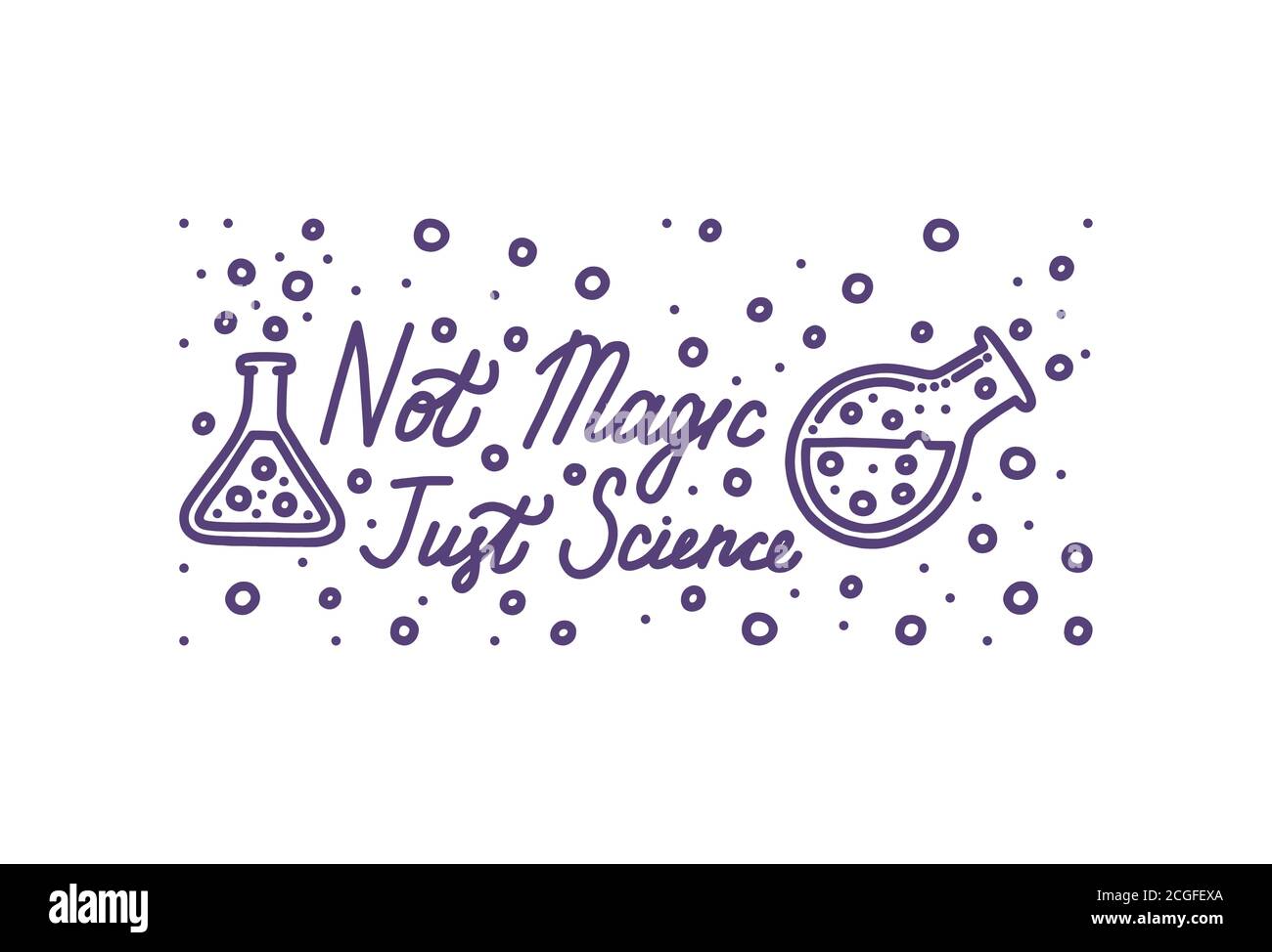 Chemistry is not magic, it is just science. Chemistry banner with ...