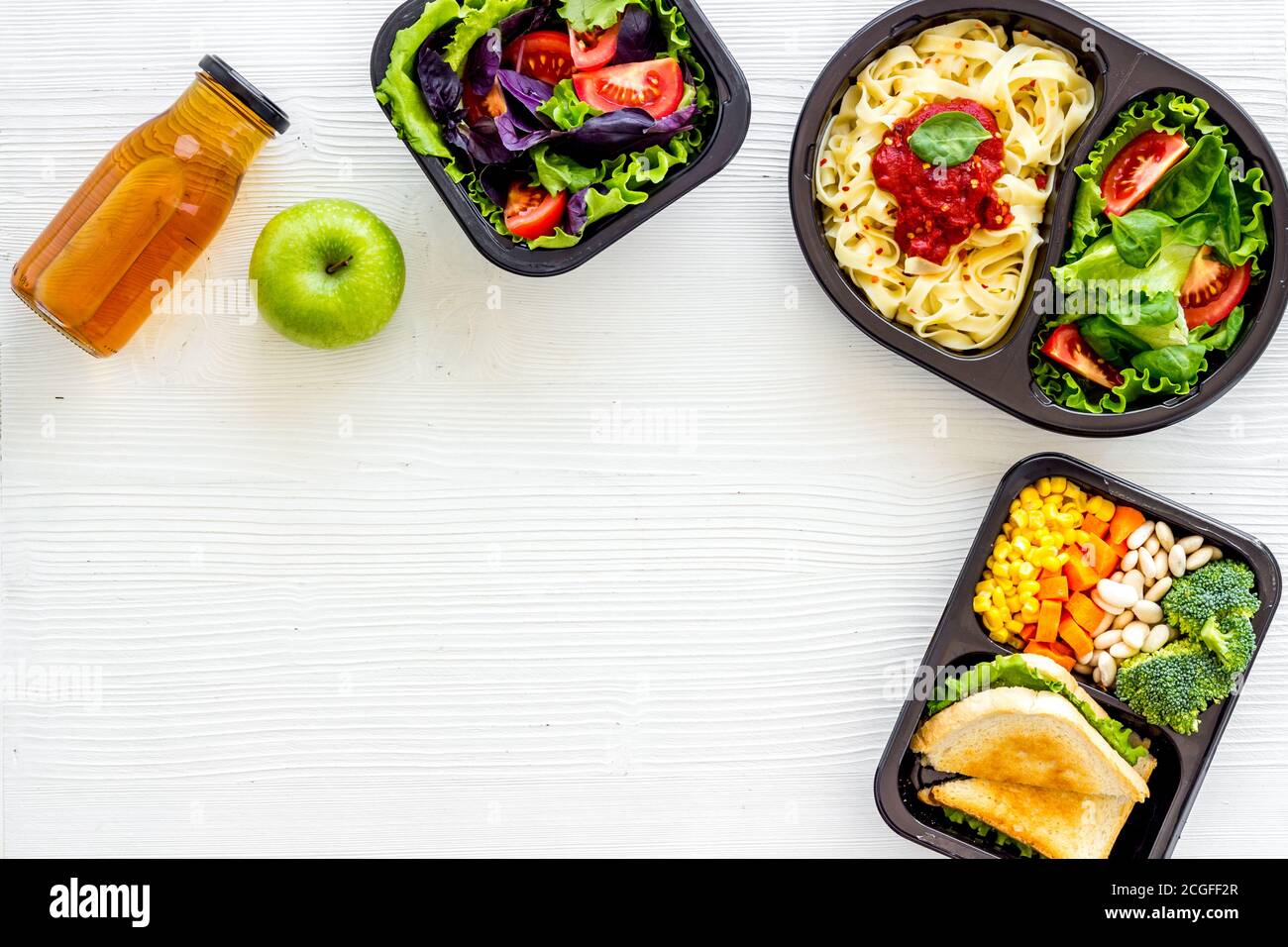 Restaurant food delivery. Take away lunch in boxes Stock Photo - Alamy