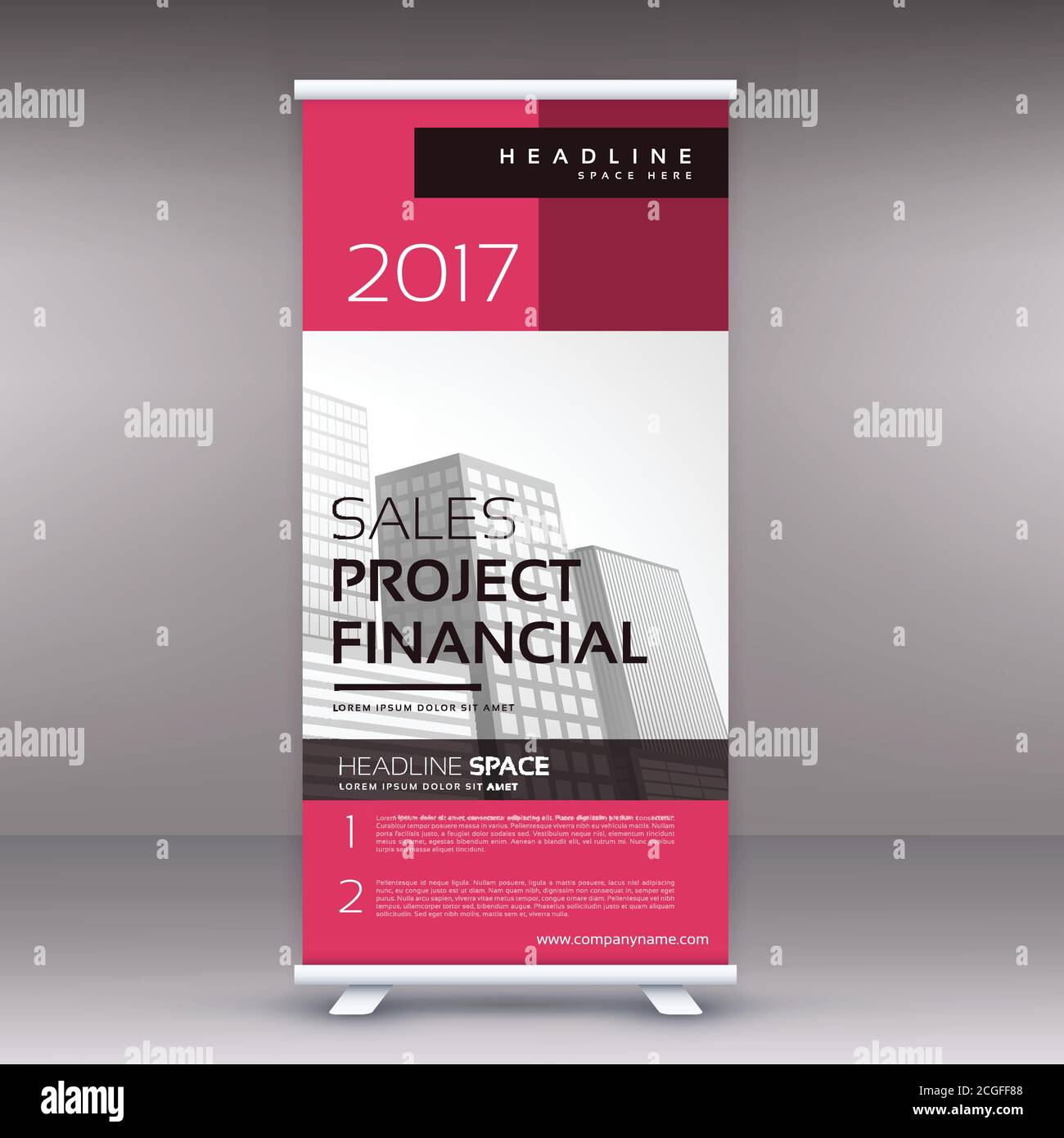 Standee Roll Up Banner Design Stock Vector Images - Alamy