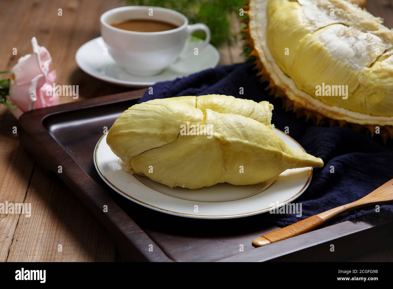 Durian delicious afternoon tea Stock Photo - Alamy