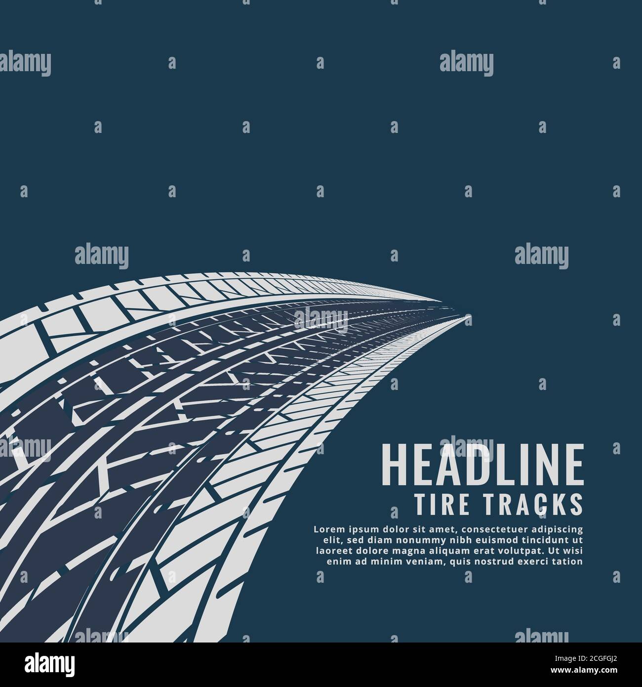 Tyre tracks mud Stock Vector Images - Alamy