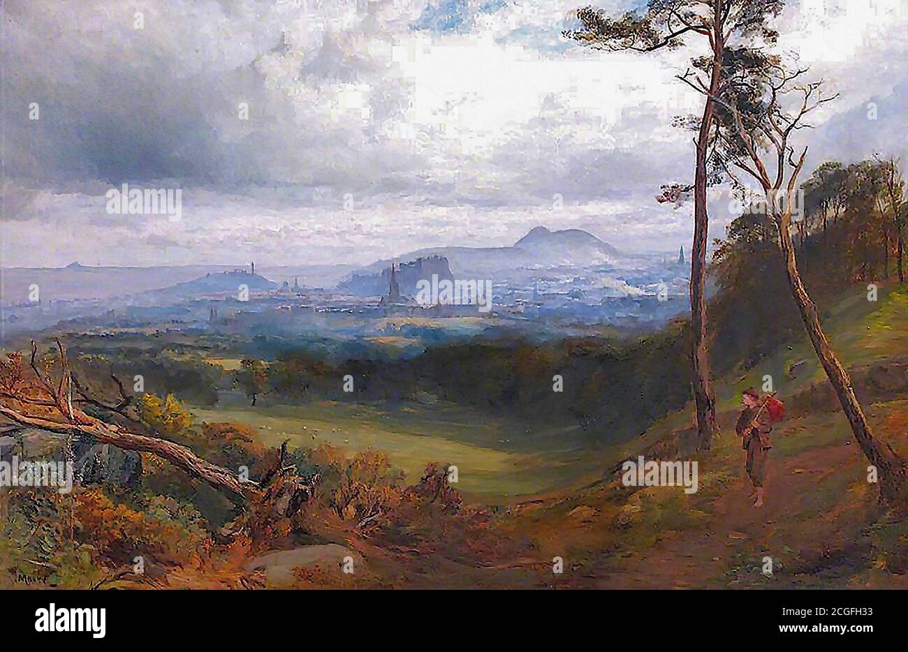 Macwhirter John - Edinburgh from Corstorphine - British School - 19th ...