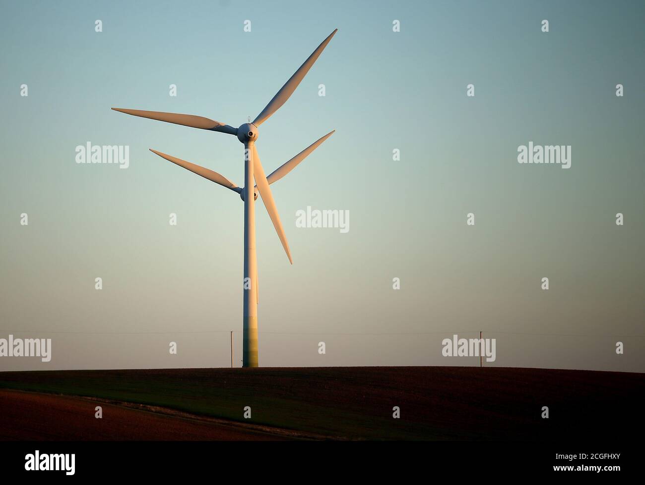 Windmill Wind Turbine Renewable Green Energy Source Lithuania Stock ...