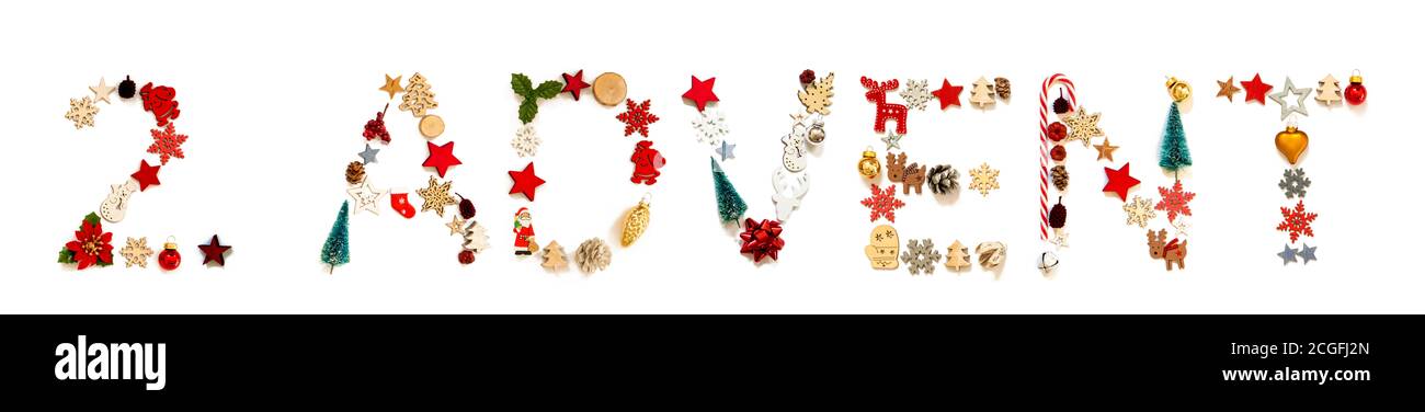 Colorful Christmas Decoration Letter Building Word Second Advent Stock ...