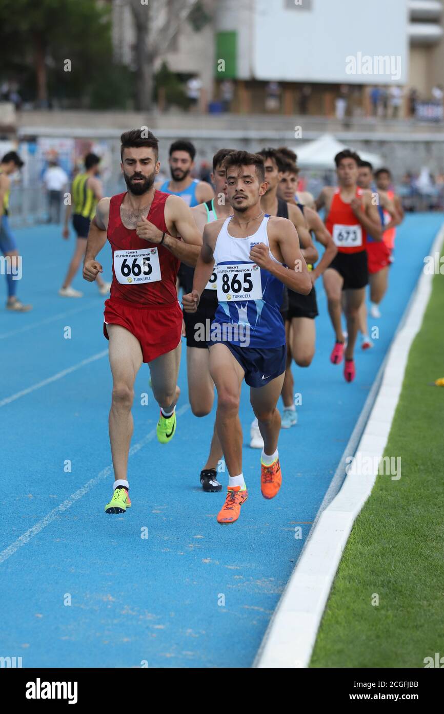 ISTANBUL, TURKEY - SEPTEMBER 04, 2020: Athletes running during Turkish ...