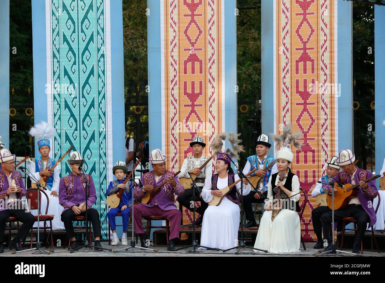 Bishkek, Kyrgyzstan. 9th Sep, 2020. A concert is held to celebrate the ...