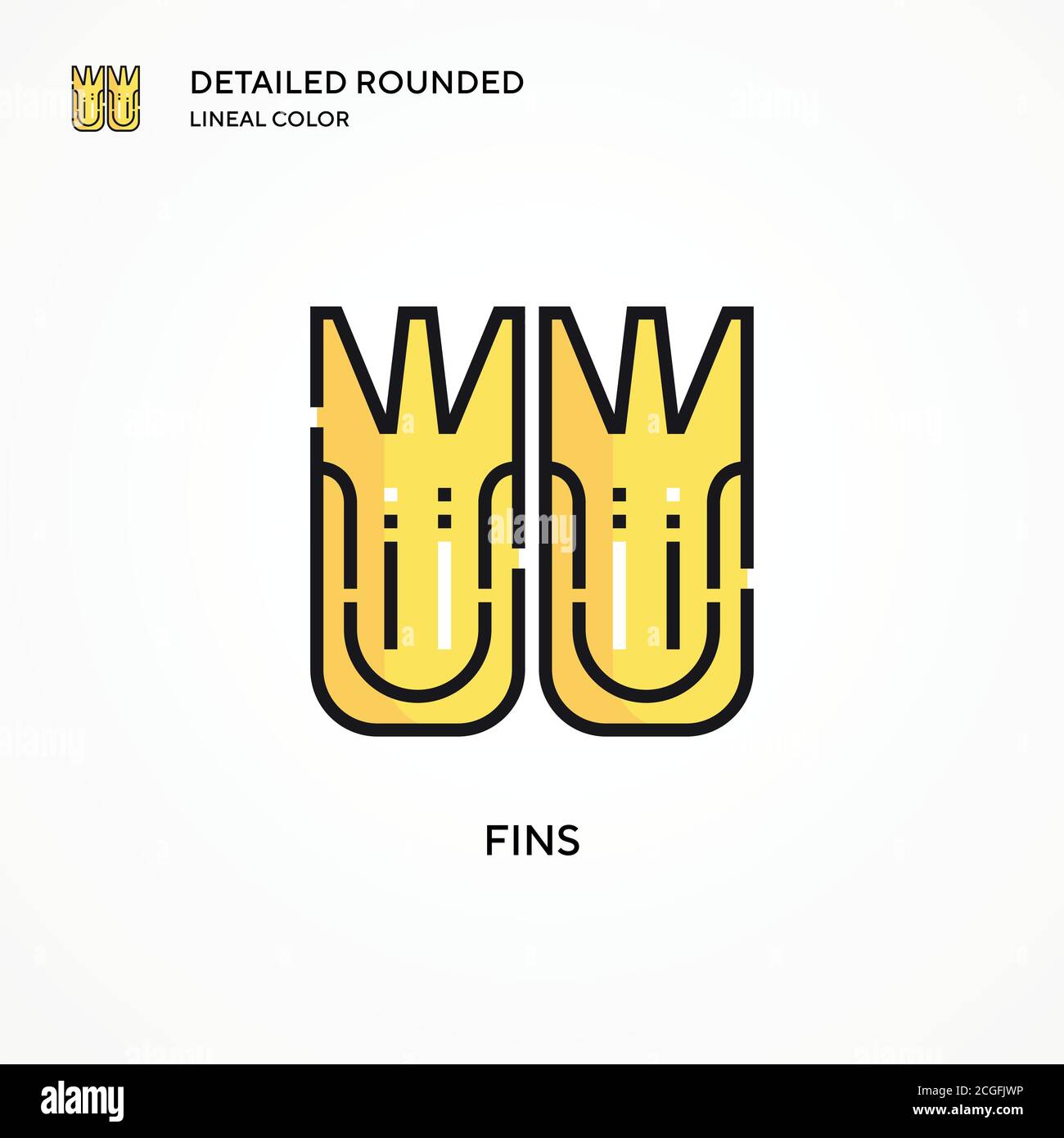 Fins vector icon. Modern vector illustration concepts. Easy to edit and ...