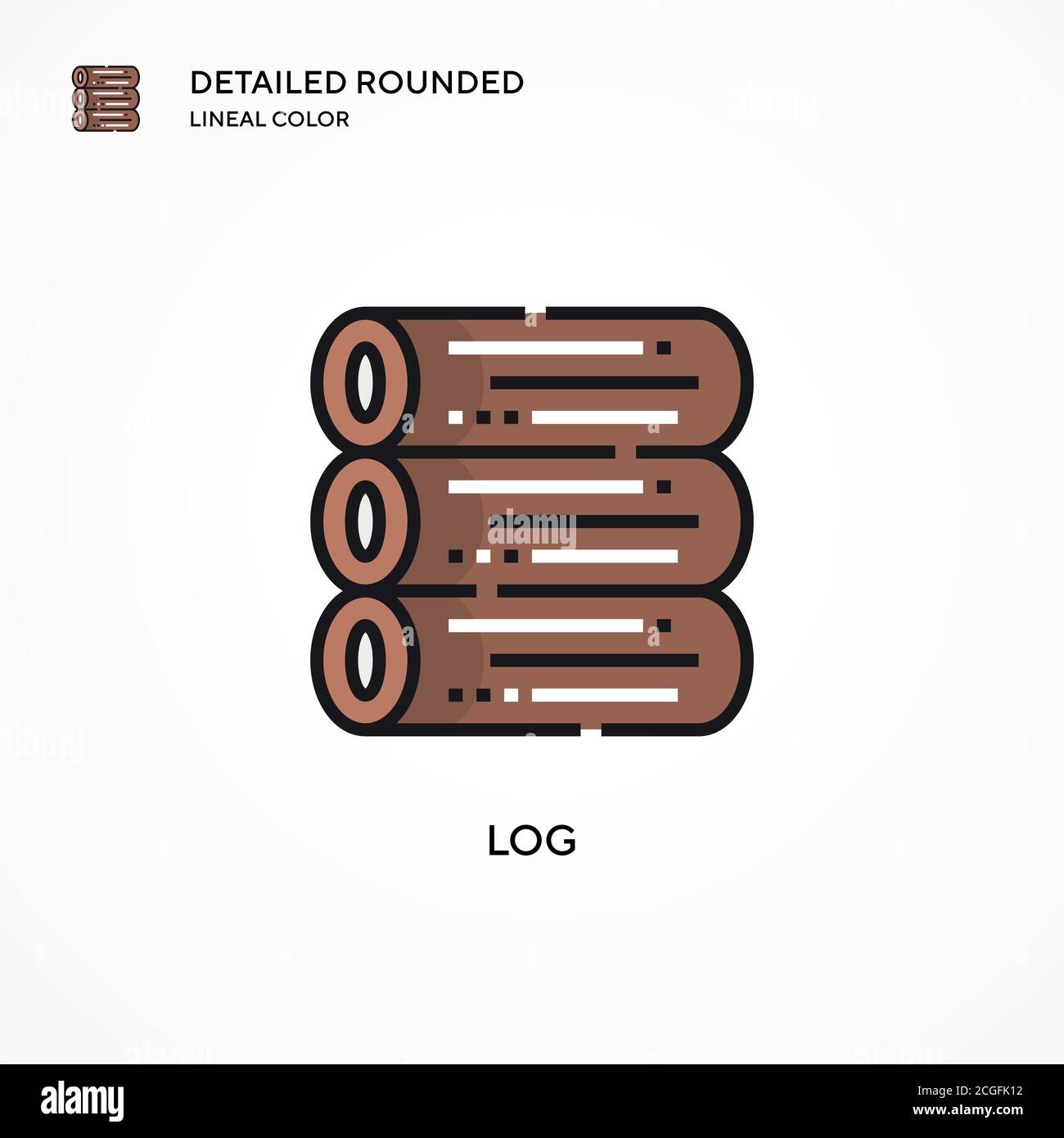 Log vector icon. Modern vector illustration concepts. Easy to edit and ...