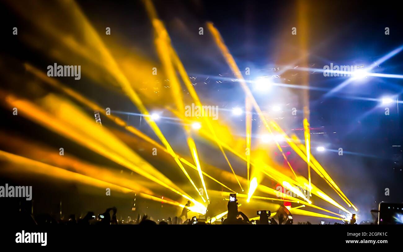 Bright and colorful laser rays Stock Photo - Alamy