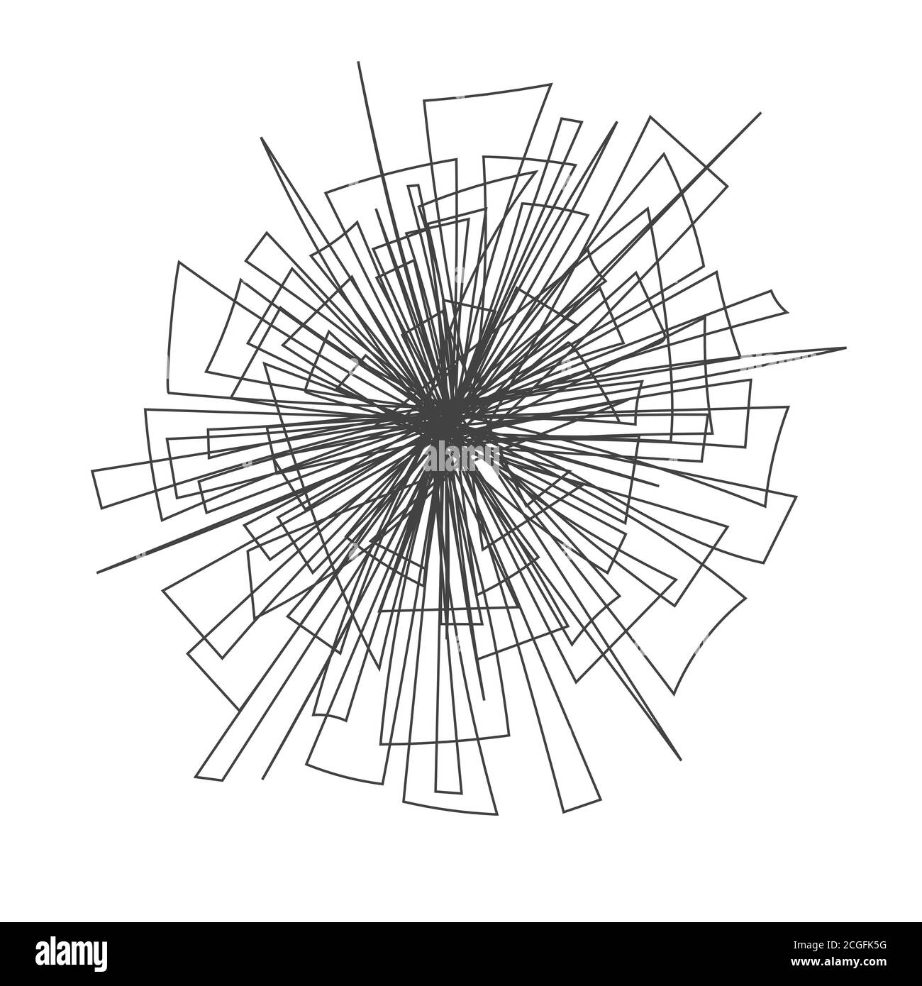 Tangle chaos abstract hand drawn messy scribble ball vector ...