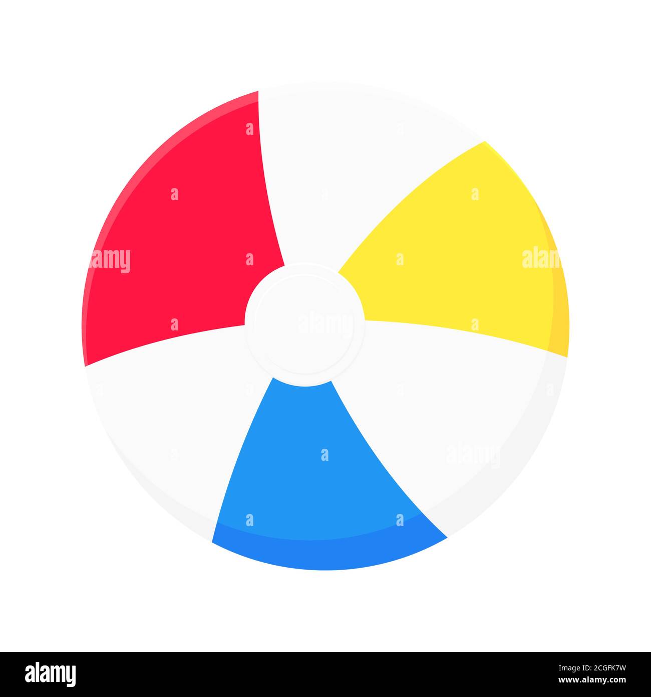 Bouncing beach ball flat style design vector illustration icon sign ...