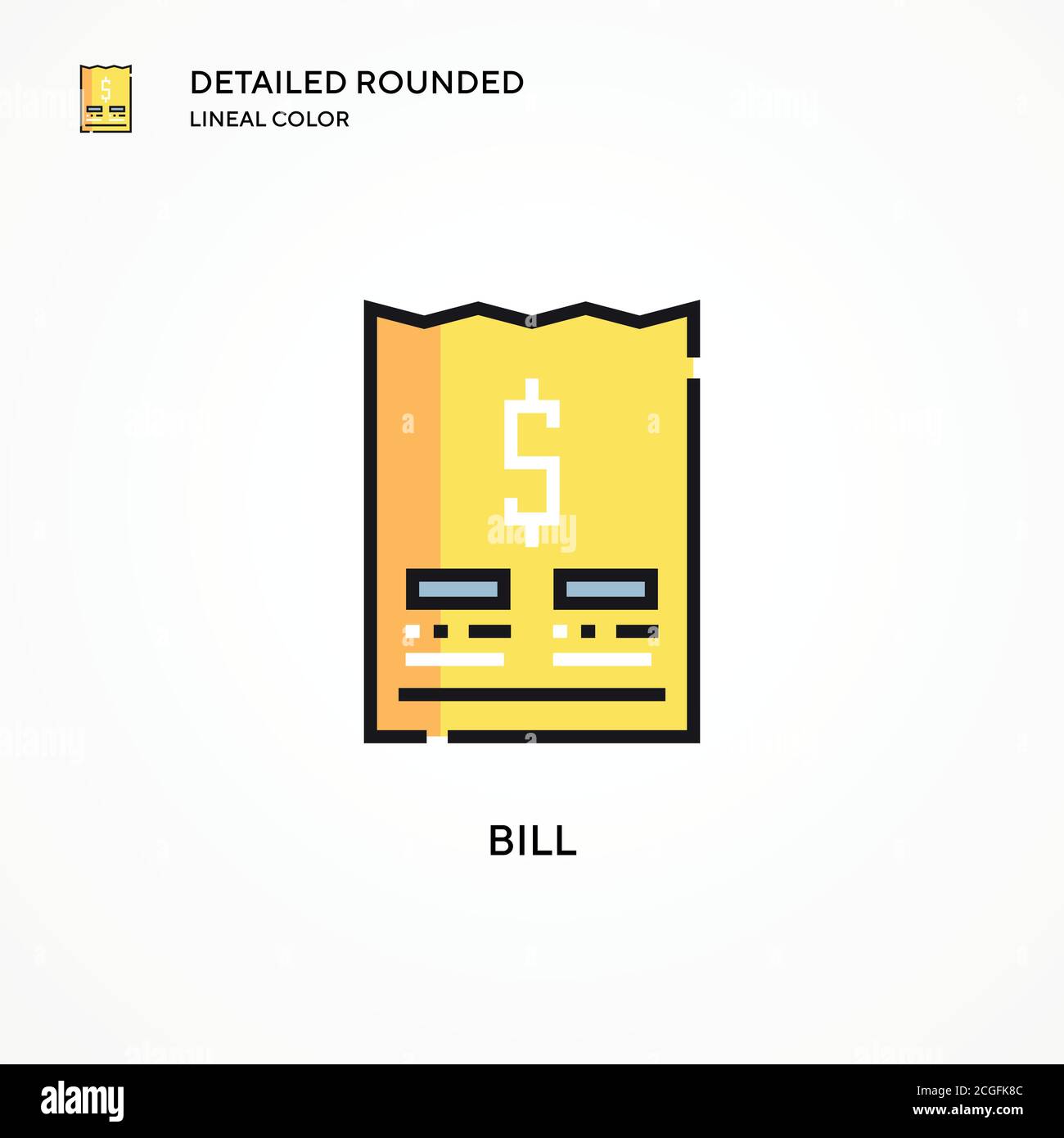 Bill vector icon. Modern vector illustration concepts. Easy to edit and ...