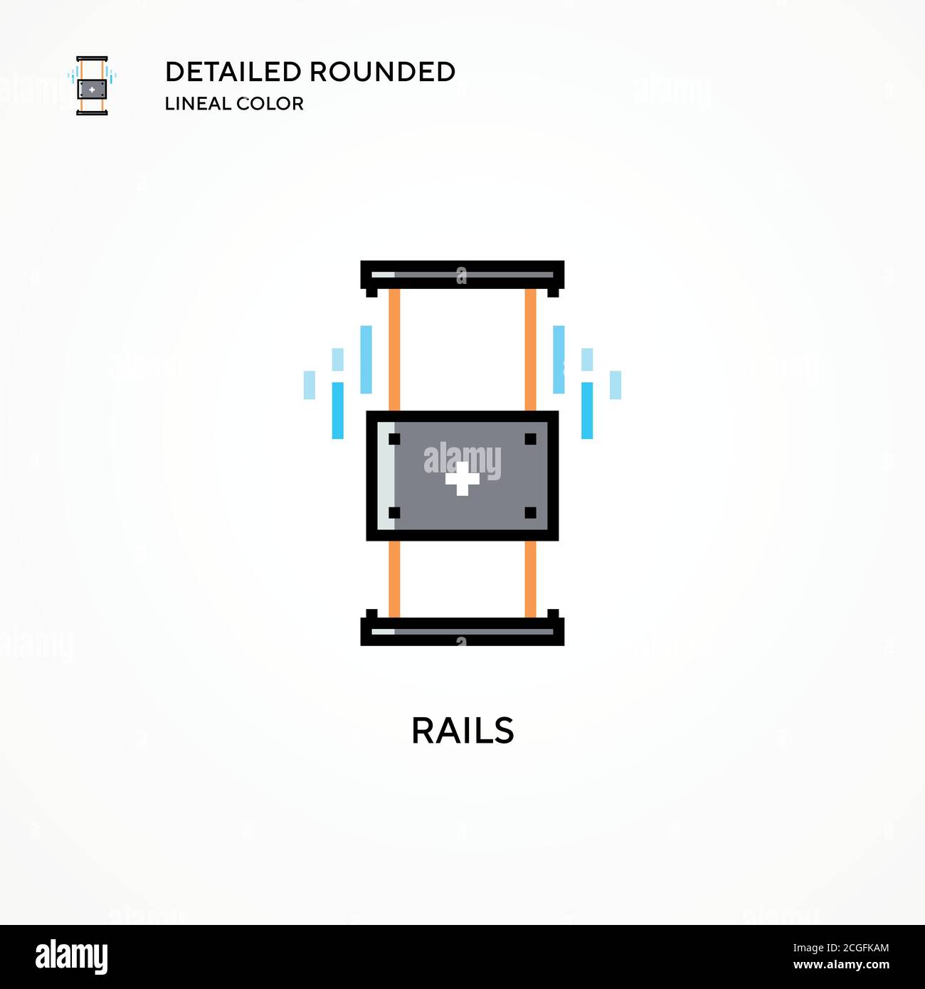 Rails vector icon. Modern vector illustration concepts. Easy to edit ...