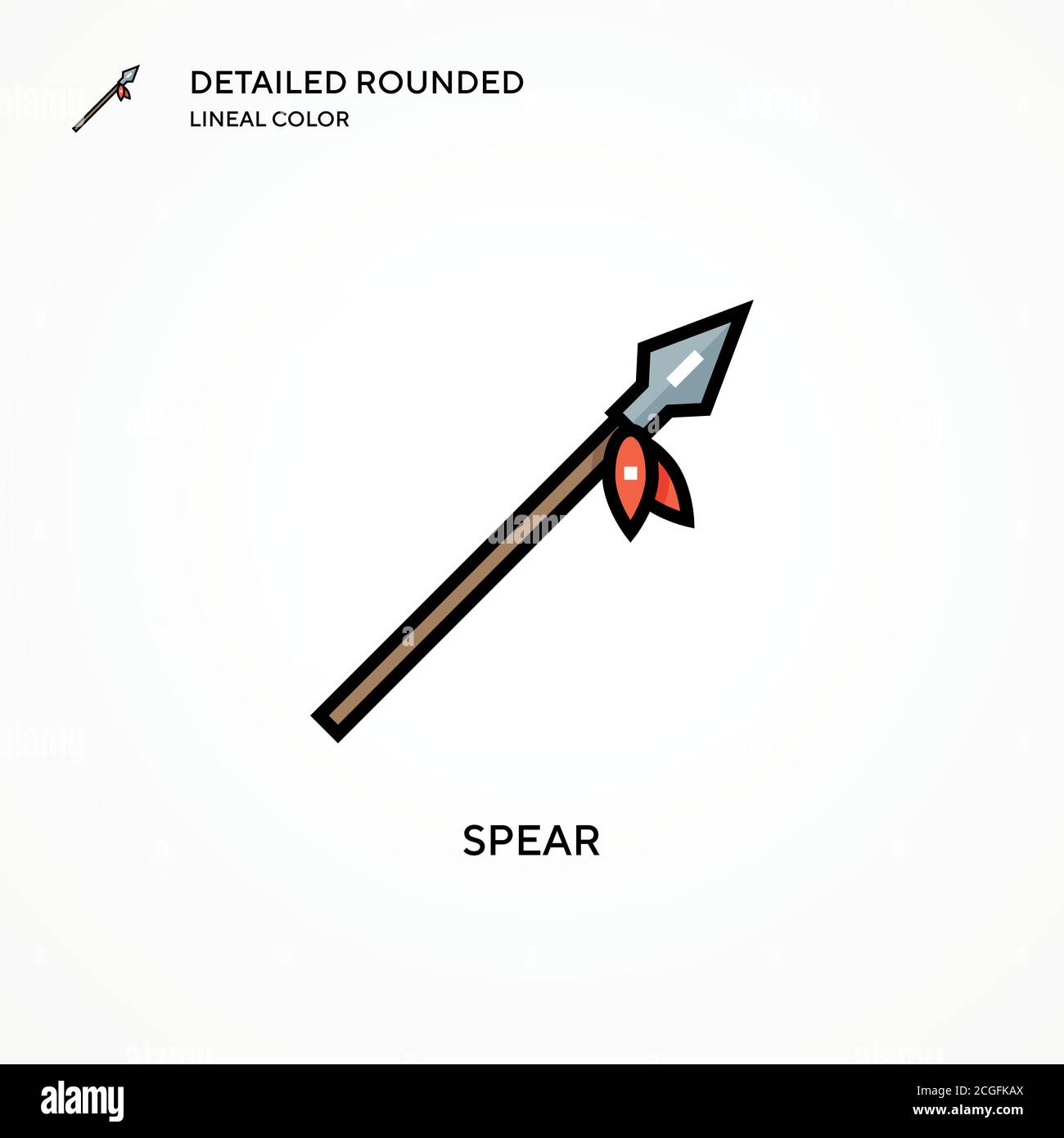 Spear vector icon. Modern vector illustration concepts. Easy to edit ...