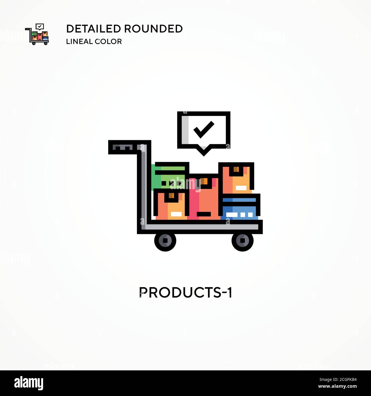 Products-1 vector icon. Modern vector illustration concepts. Easy to ...