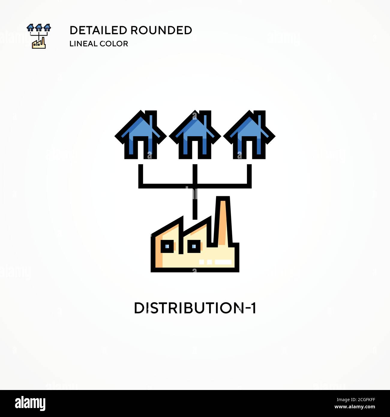 Distribution-1 vector icon. Modern vector illustration concepts. Easy ...
