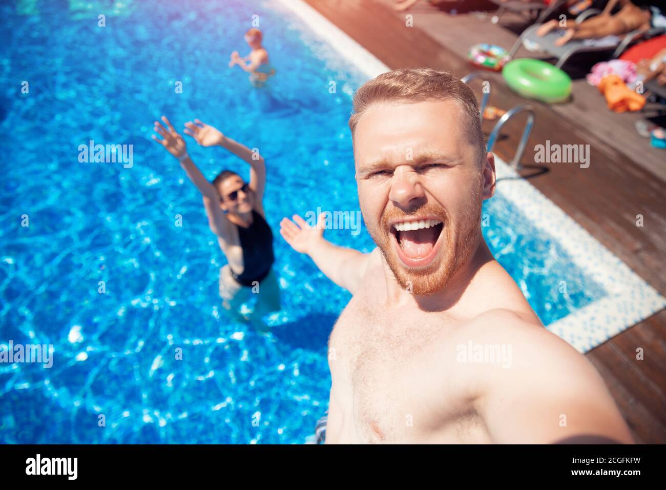 Pool party splash hi-res stock photography and images - Alamy