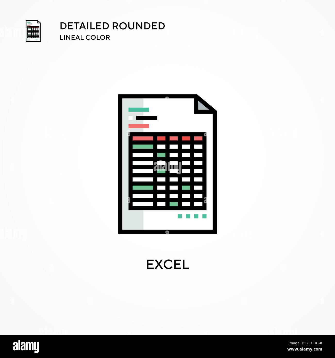 Excel vector icon. Modern vector illustration concepts. Easy to edit ...
