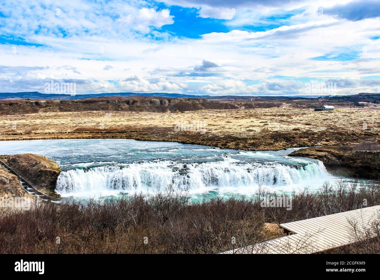 The Faxi (or Vatnsleysufoss) waterfall is located on the Tungufljot ...