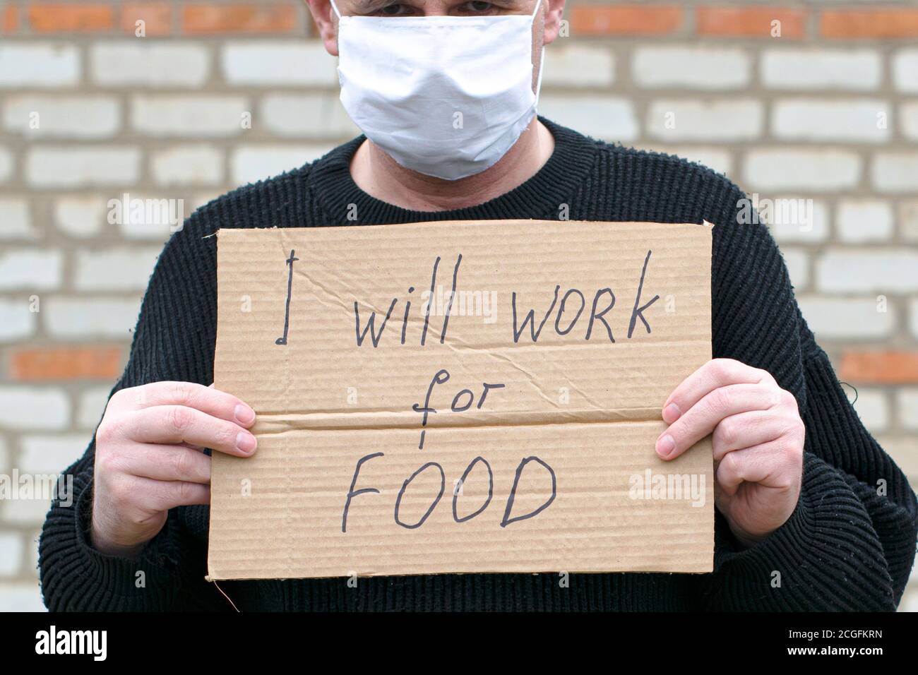 Will work for food sign hi-res stock photography and images - Alamy