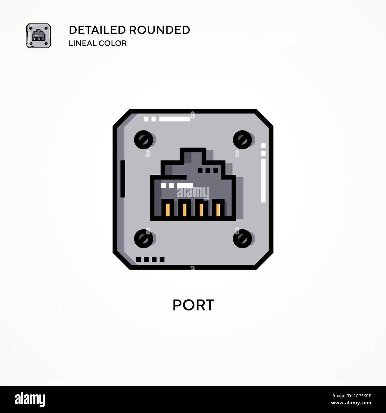 Port vector icon. Modern vector illustration concepts. Easy to edit and ...