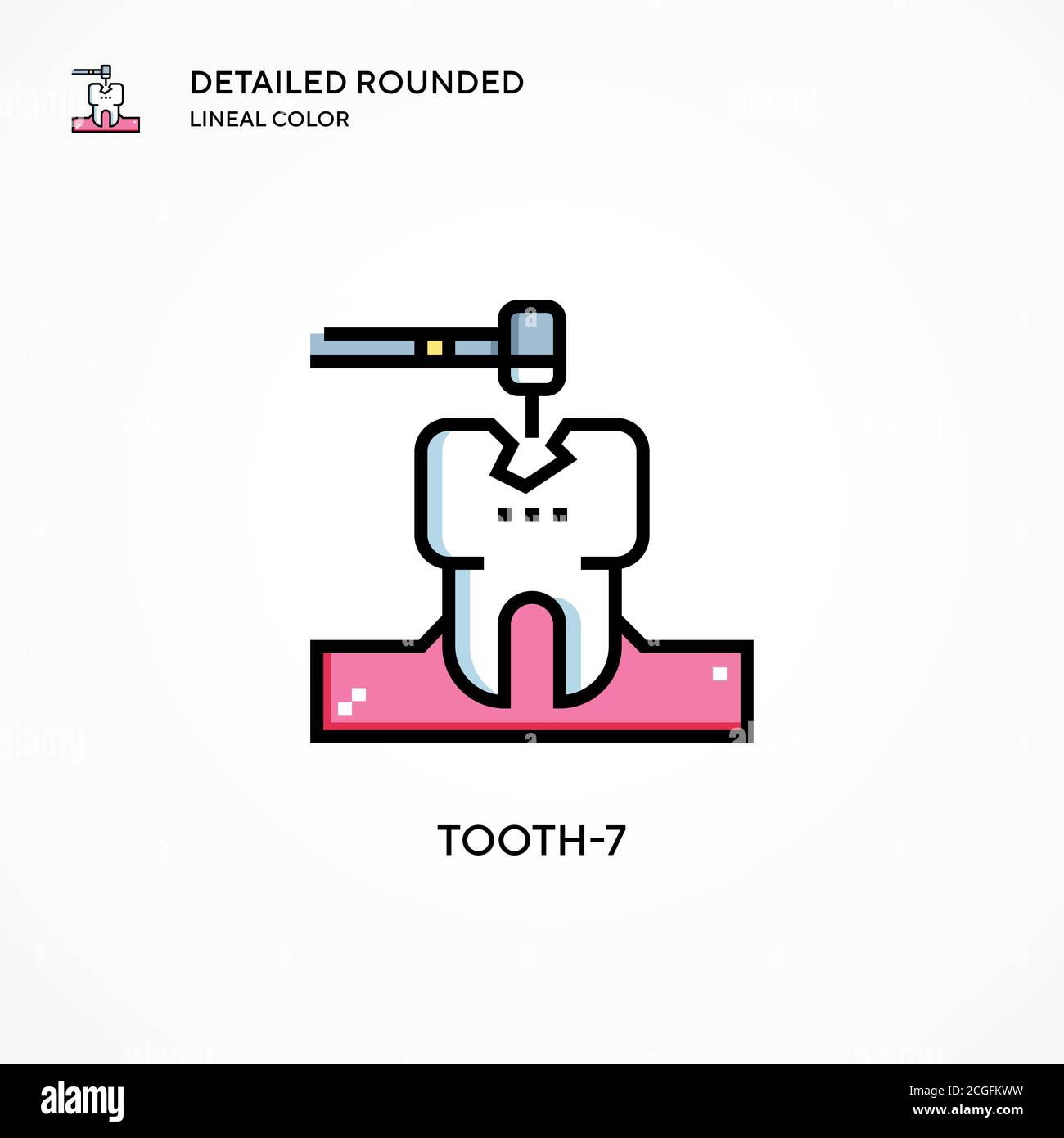 Tooth-7 vector icon. Modern vector illustration concepts. Easy to edit ...