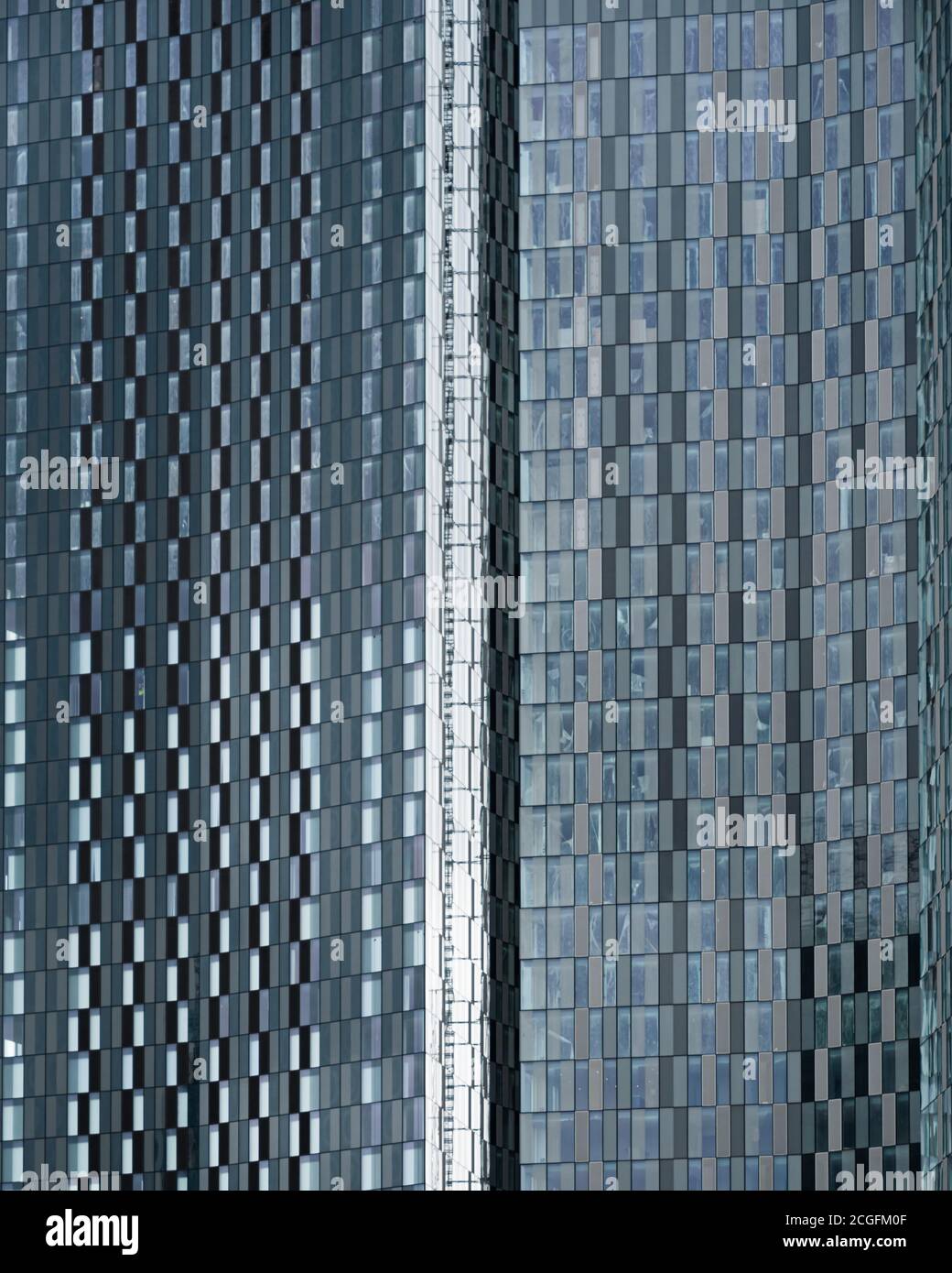 Three Skyscrapers compressed into an abstract vertical image Stock ...