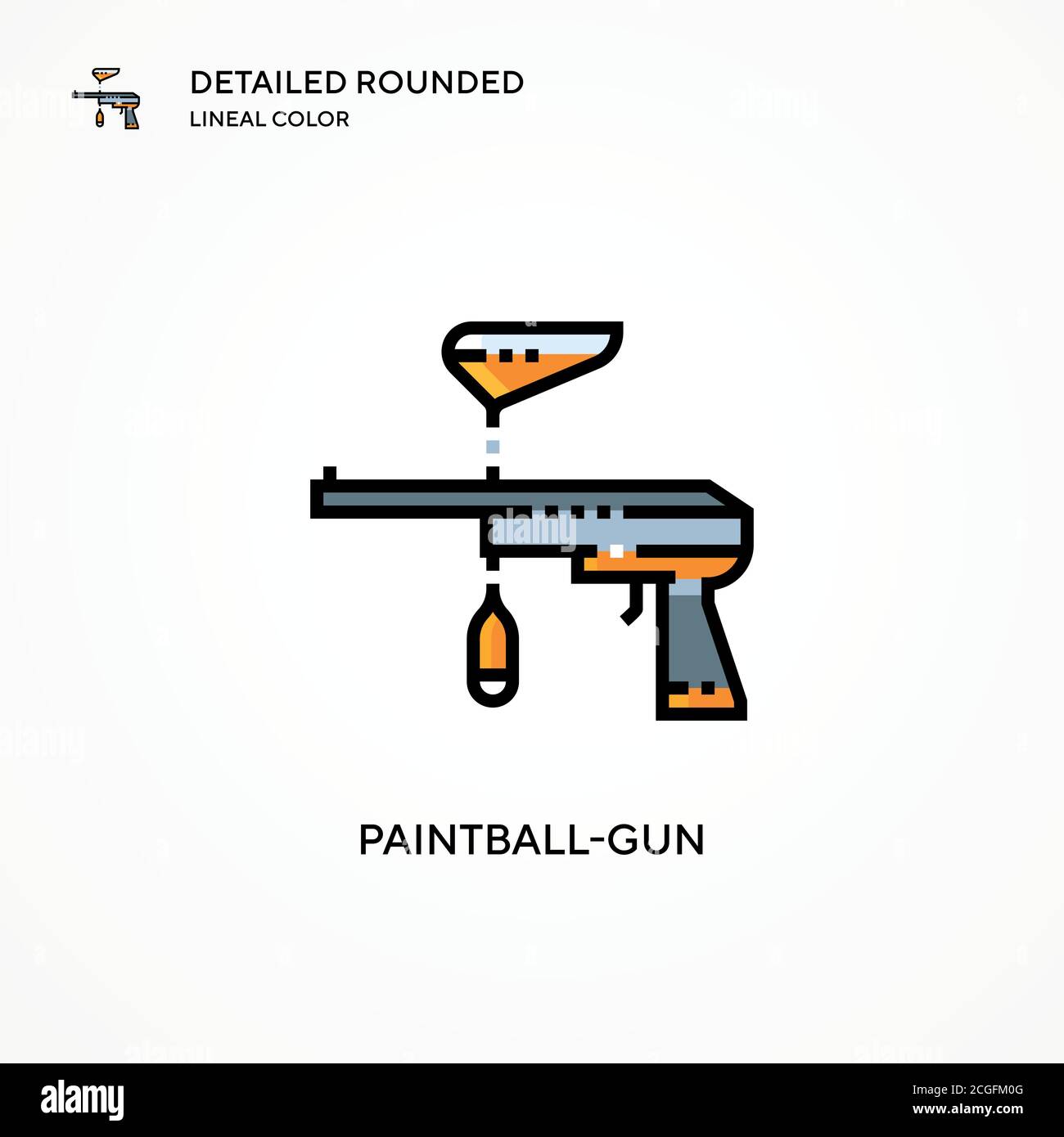Paintball-gun vector icon. Modern vector illustration concepts. Easy to ...