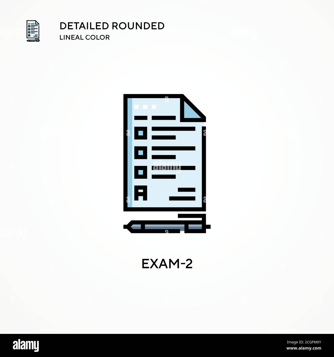 Exam-2 vector icon. Modern vector illustration concepts. Easy to edit ...