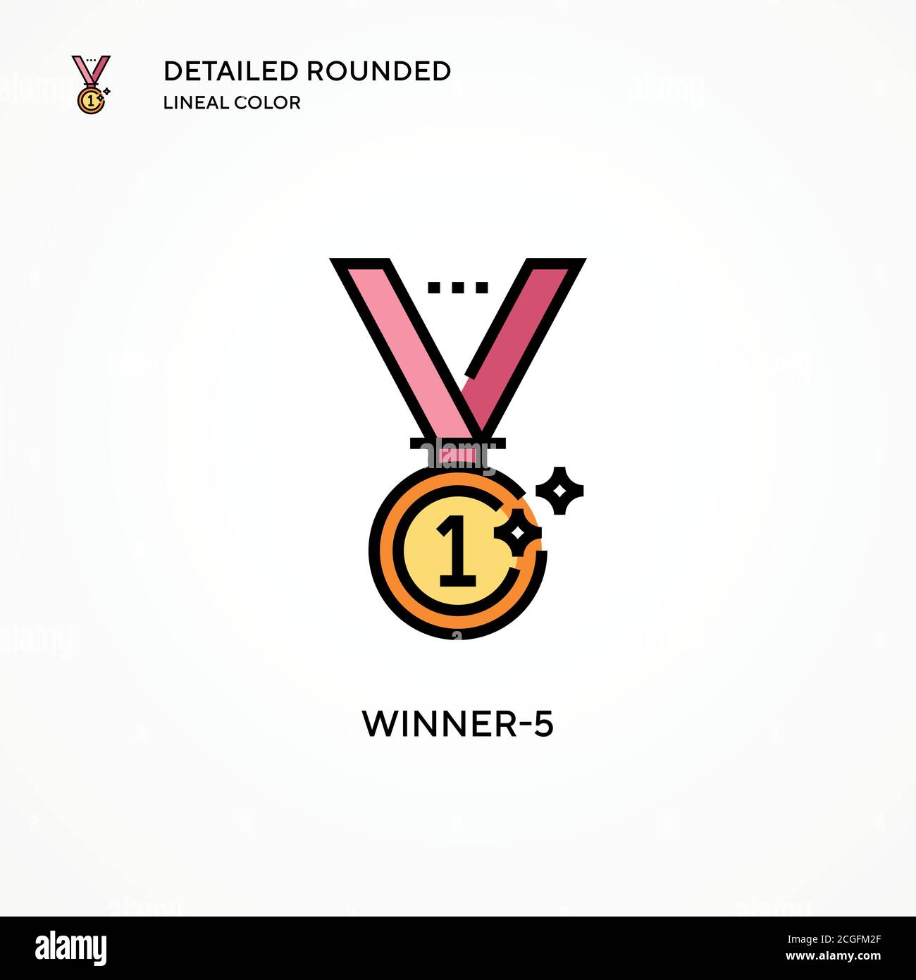Winner-5 vector icon. Modern vector illustration concepts. Easy to edit ...