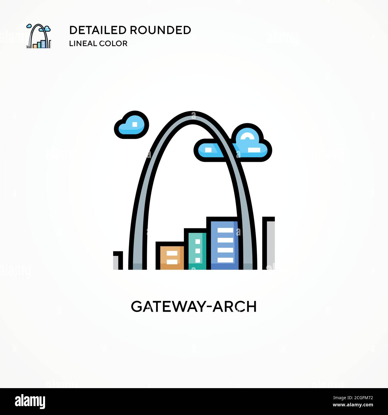 Gateway-arch vector icon. Modern vector illustration concepts. Easy to ...