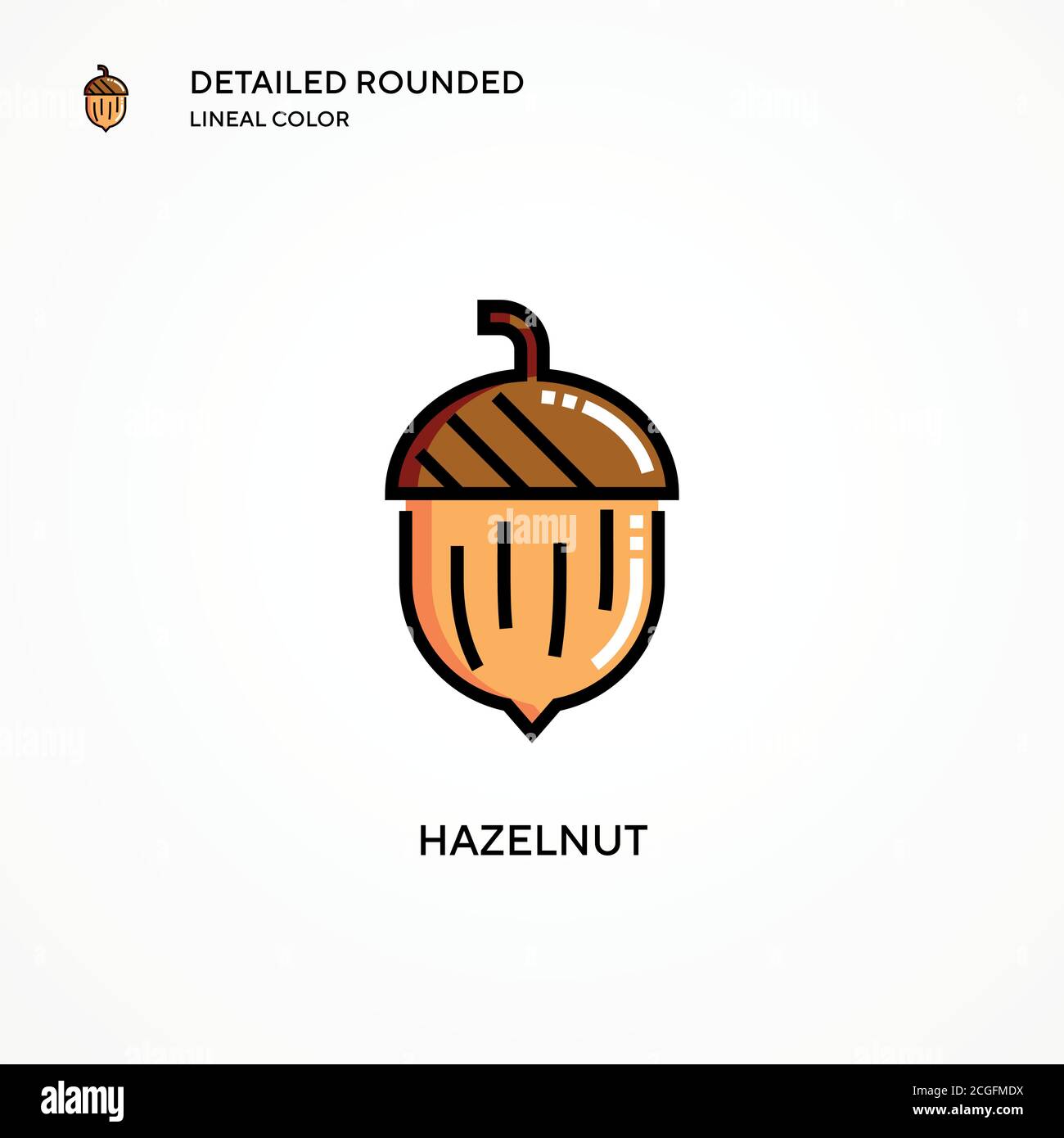 Hazelnut vector icon. Modern vector illustration concepts. Easy to edit ...