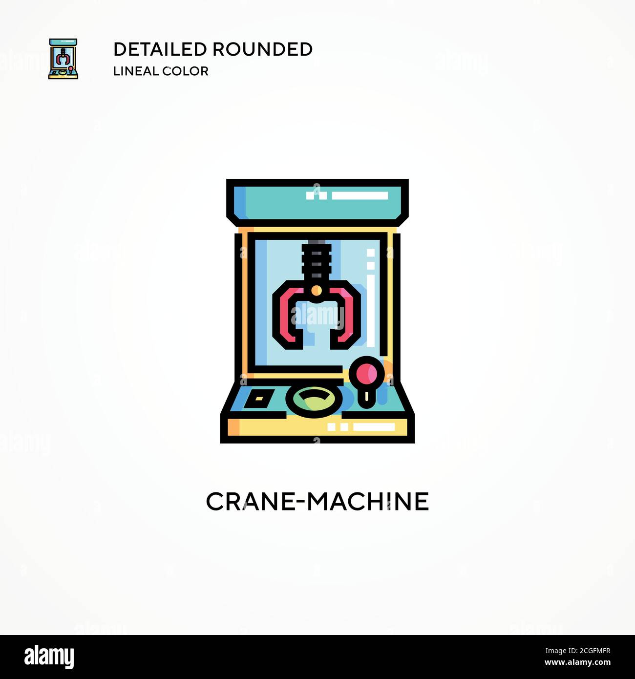 Crane-machine vector icon. Modern vector illustration concepts. Easy to ...