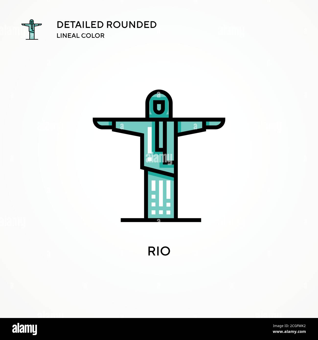 Rio vector icon. Modern vector illustration concepts. Easy to edit and ...