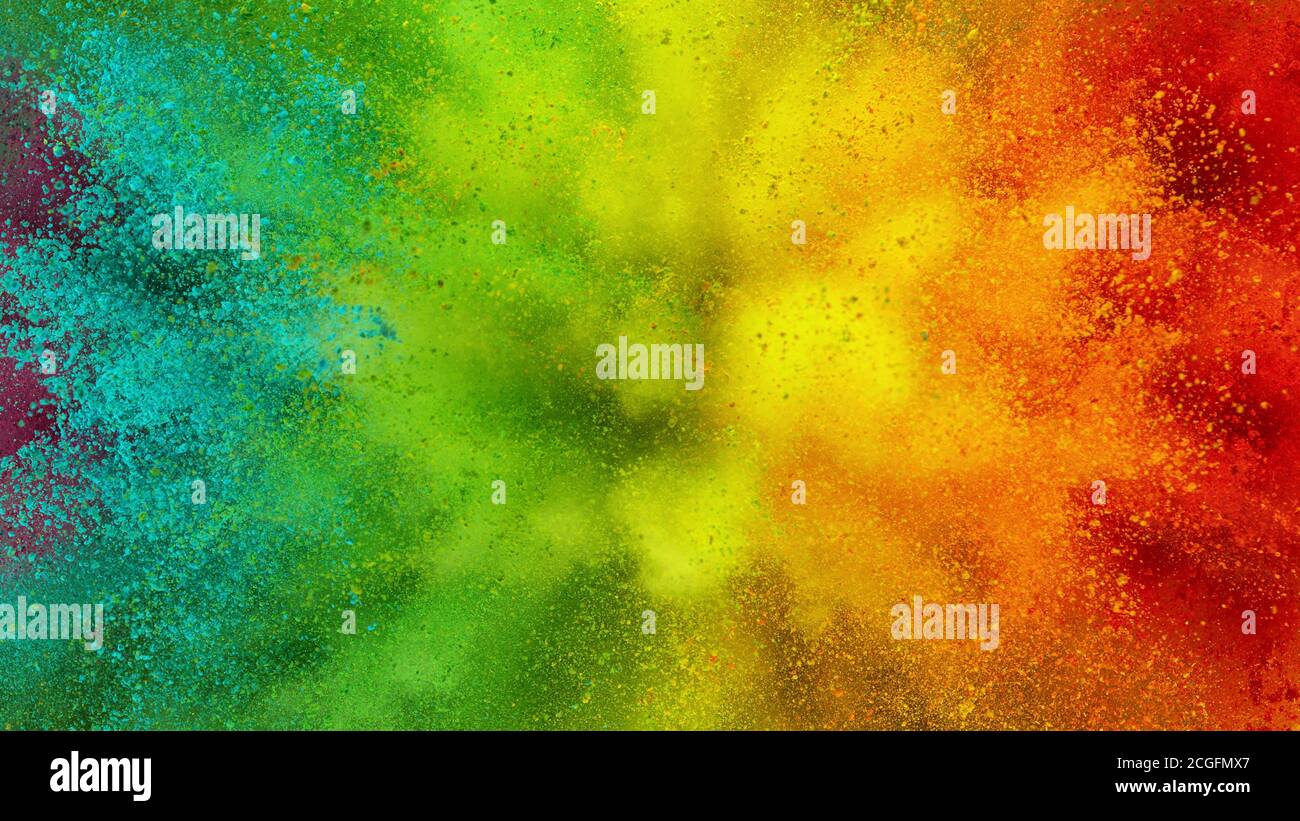 Colorful abstract powder background with color spectrum, vivid colours ...