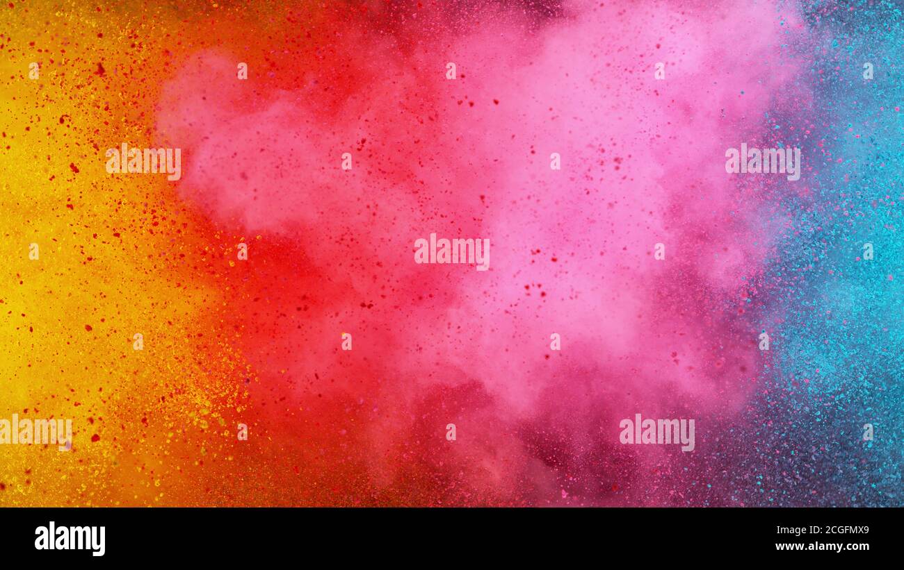 Colorful abstract powder background with color spectrum, vivid colours ...