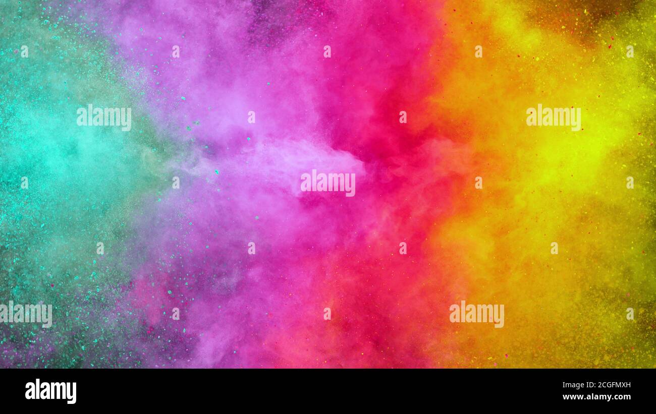 Colorful abstract powder background with color spectrum, vivid colours ...