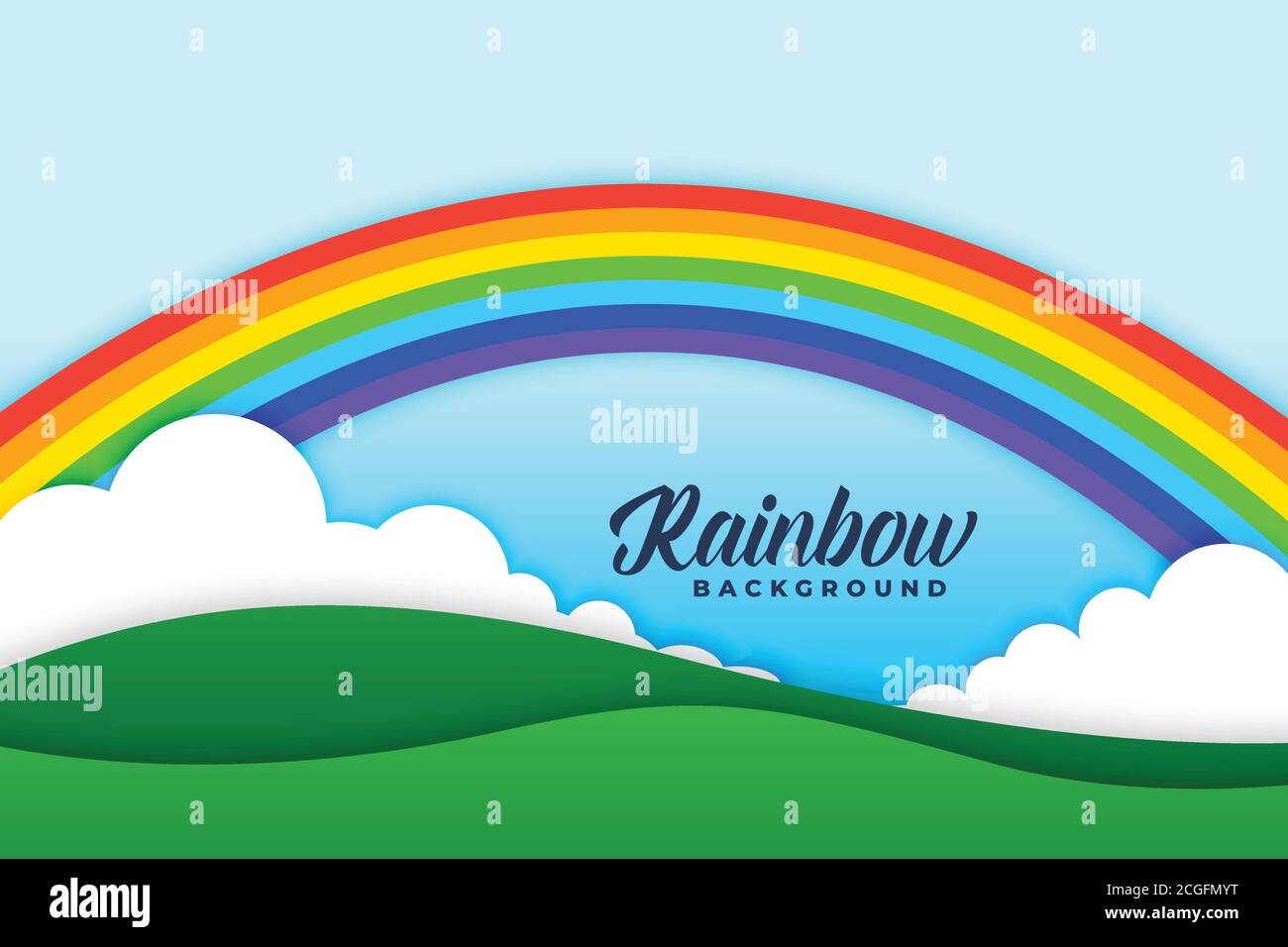Rainbow Scene Stock Vector Images - Alamy