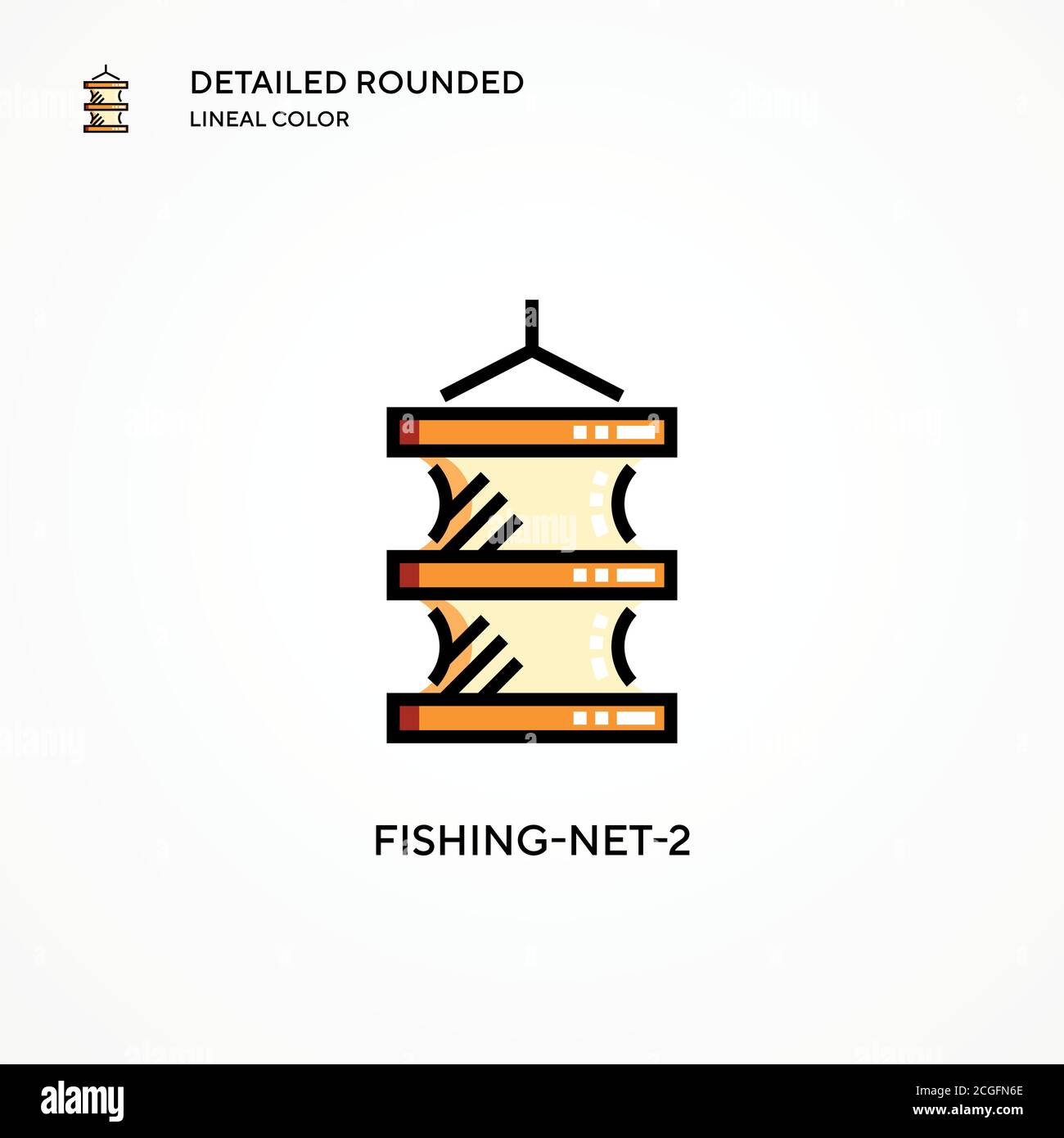 Fishing-net-2 vector icon. Modern vector illustration concepts. Easy to ...