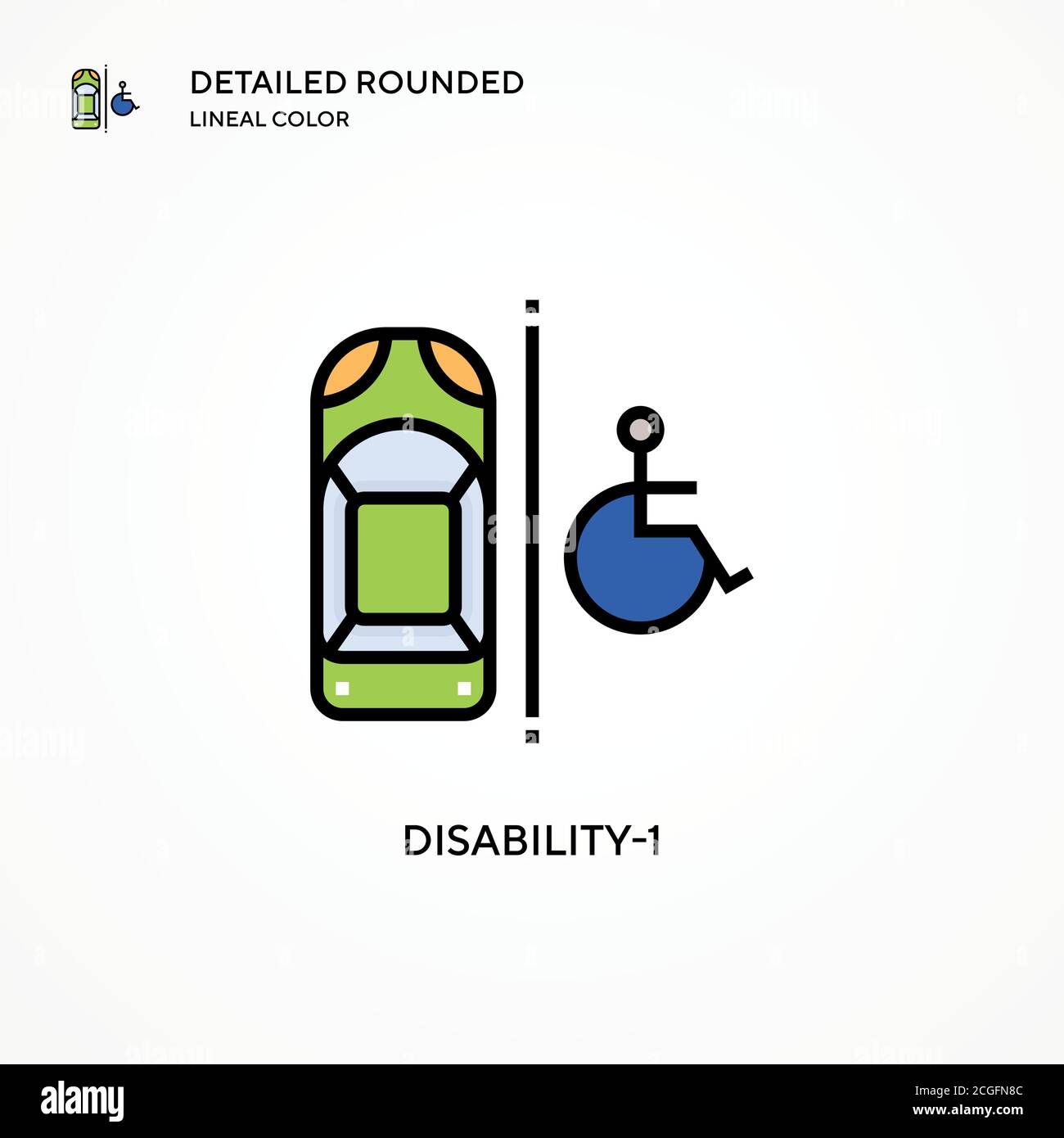 Disability-1 vector icon. Modern vector illustration concepts. Easy to ...