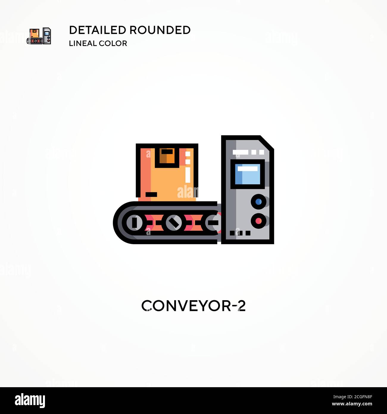 Conveyor-2 vector icon. Modern vector illustration concepts. Easy to ...